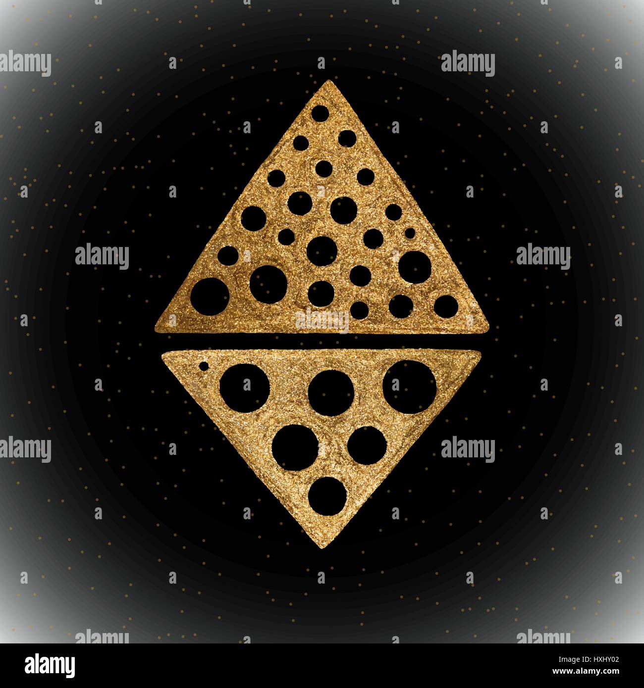 Gold Hand Paint Ethnic Decoration. Abstract Vector Illustration Stock ...