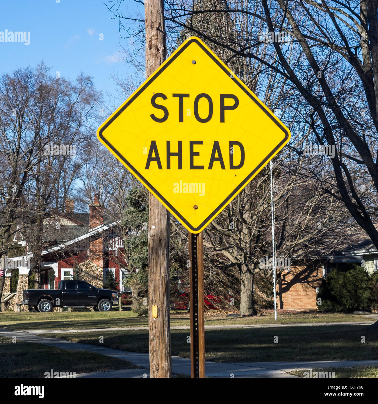 Stop sign ahead hi-res stock photography and images - Alamy
