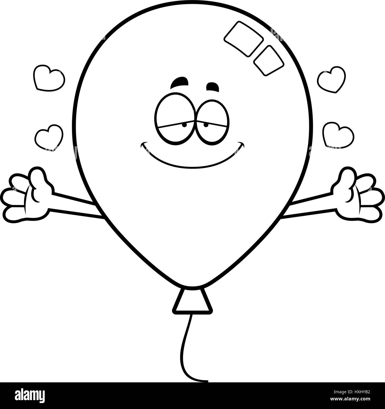 A cartoon illustration of a balloon ready to give a hug Stock Vector ...