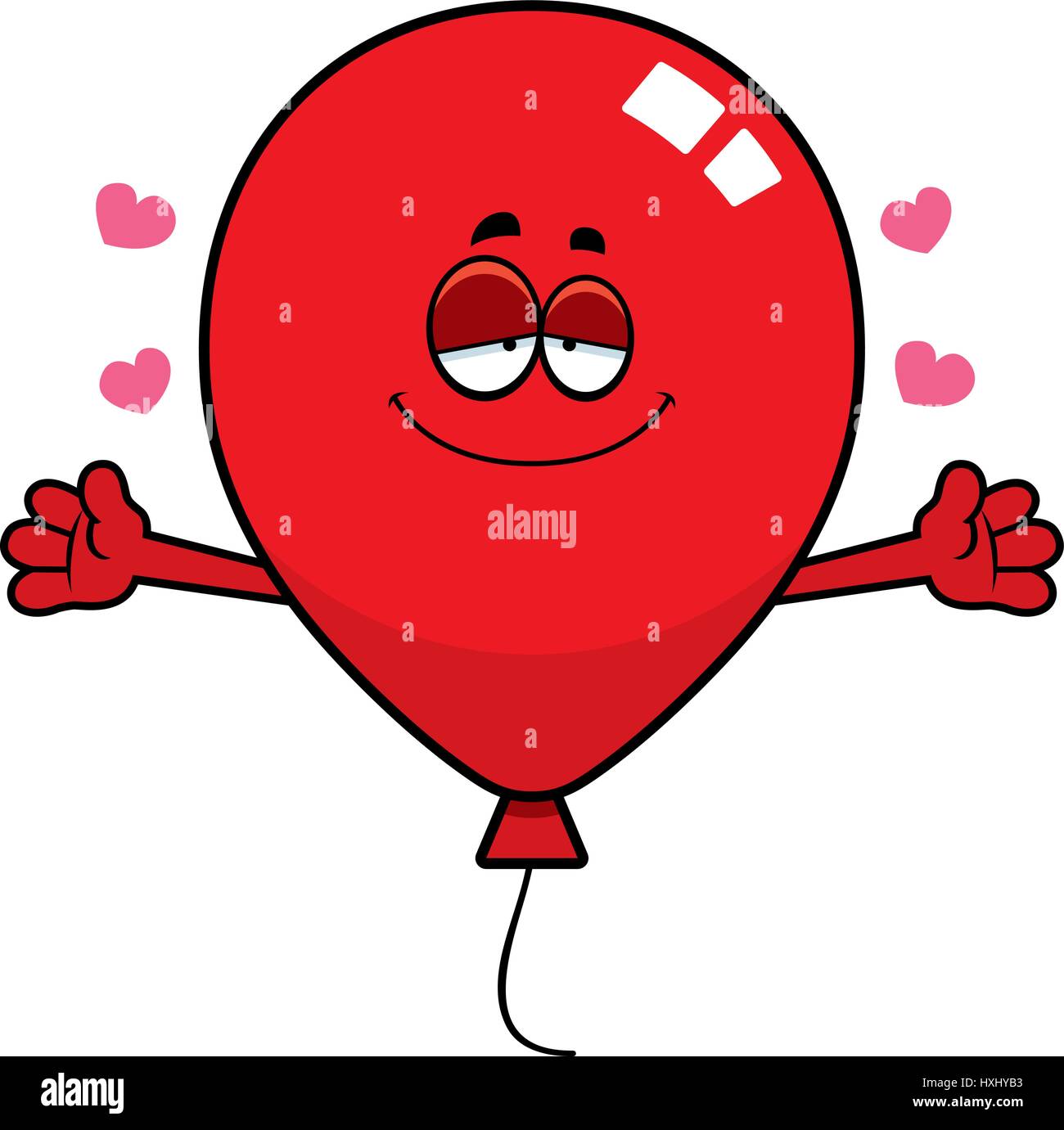 A cartoon illustration of a balloon ready to give a hug Stock Vector ...