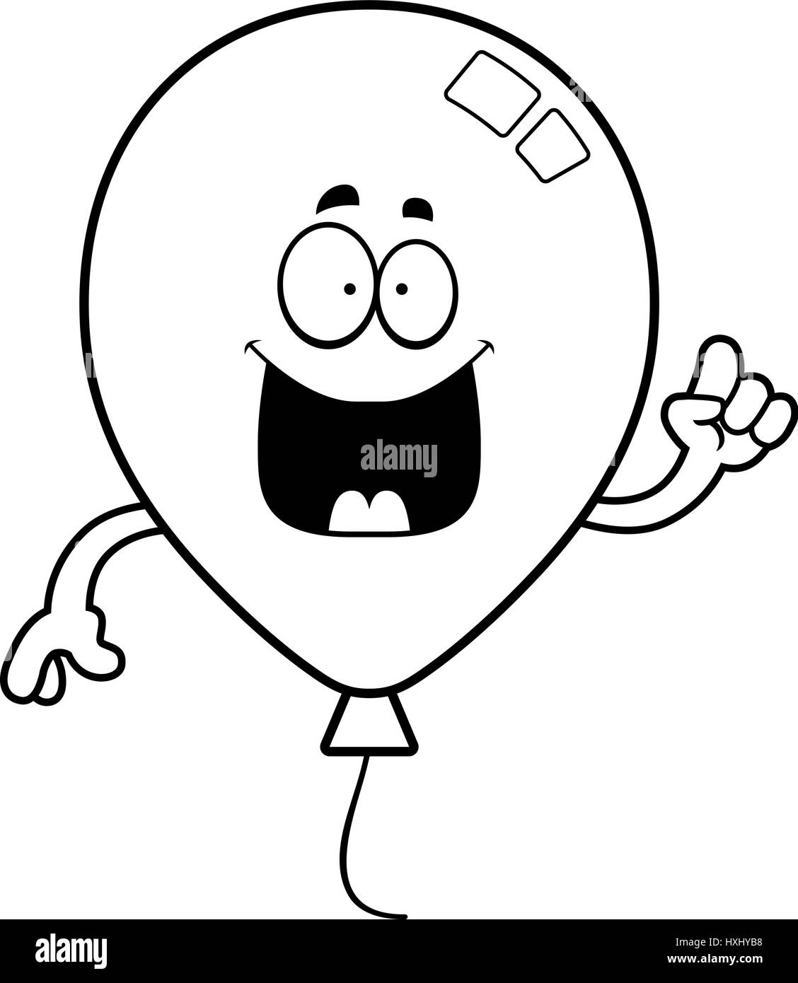 A cartoon illustration of a balloon with an idea Stock Vector Image ...