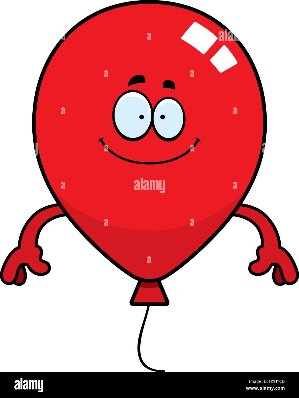 A cartoon illustration of a balloon looking happy Stock Vector Image ...