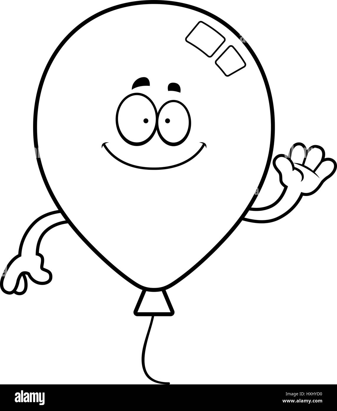 A cartoon illustration of a balloon waving Stock Vector Image & Art - Alamy