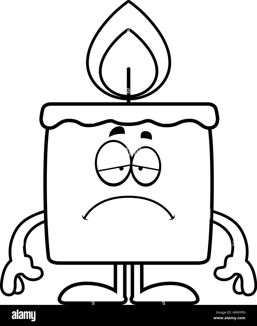 A cartoon illustration of a candle looking sad Stock Vector Image & Art ...