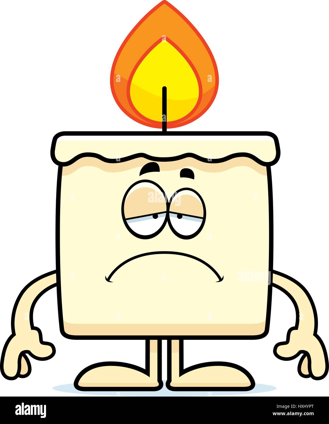 A cartoon illustration of a candle looking sad Stock Vector Image & Art ...