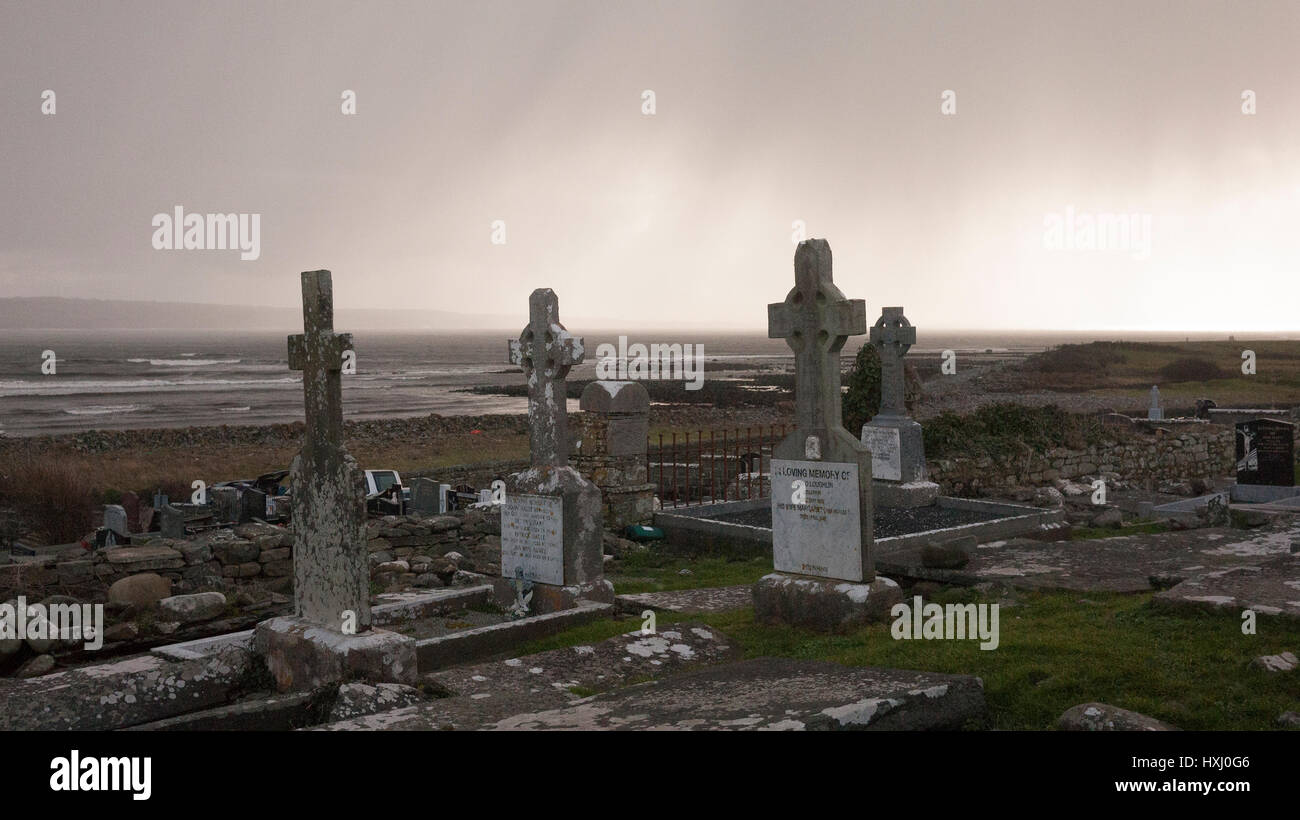 Celtic graveyard. Celtic graveyard in the West of Ireland Stock Photo ...