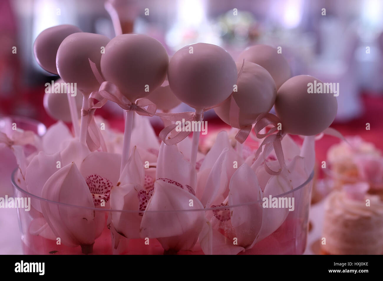 candybar table in a restaurant Stock Photo - Alamy