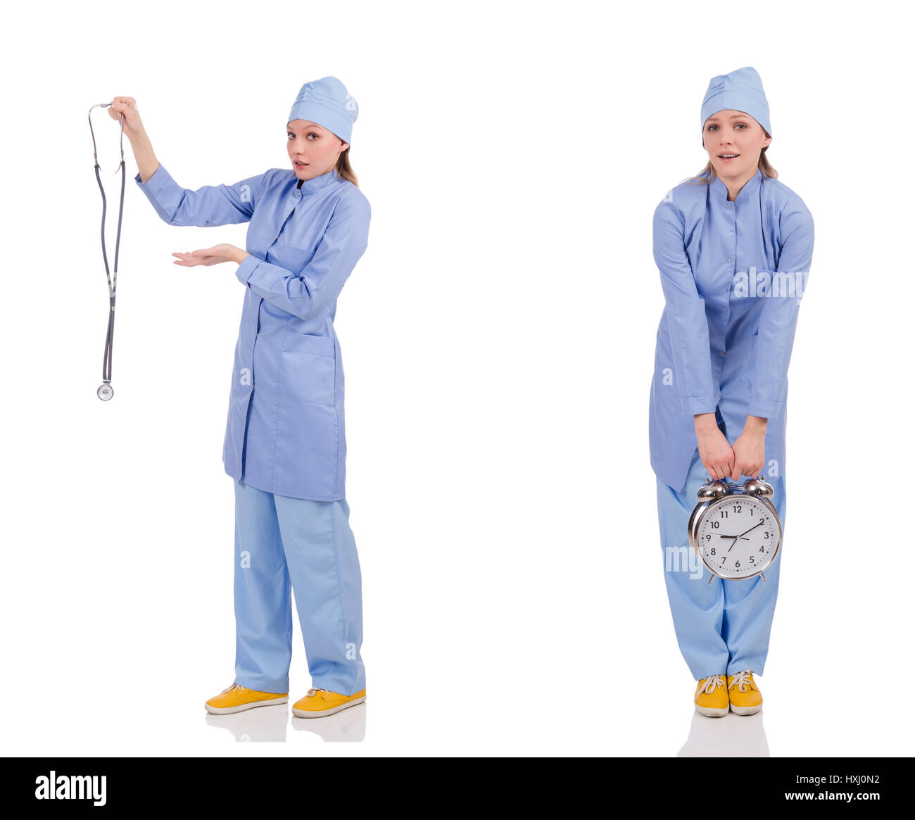 Woman doctor missing her deadlines Stock Photo - Alamy