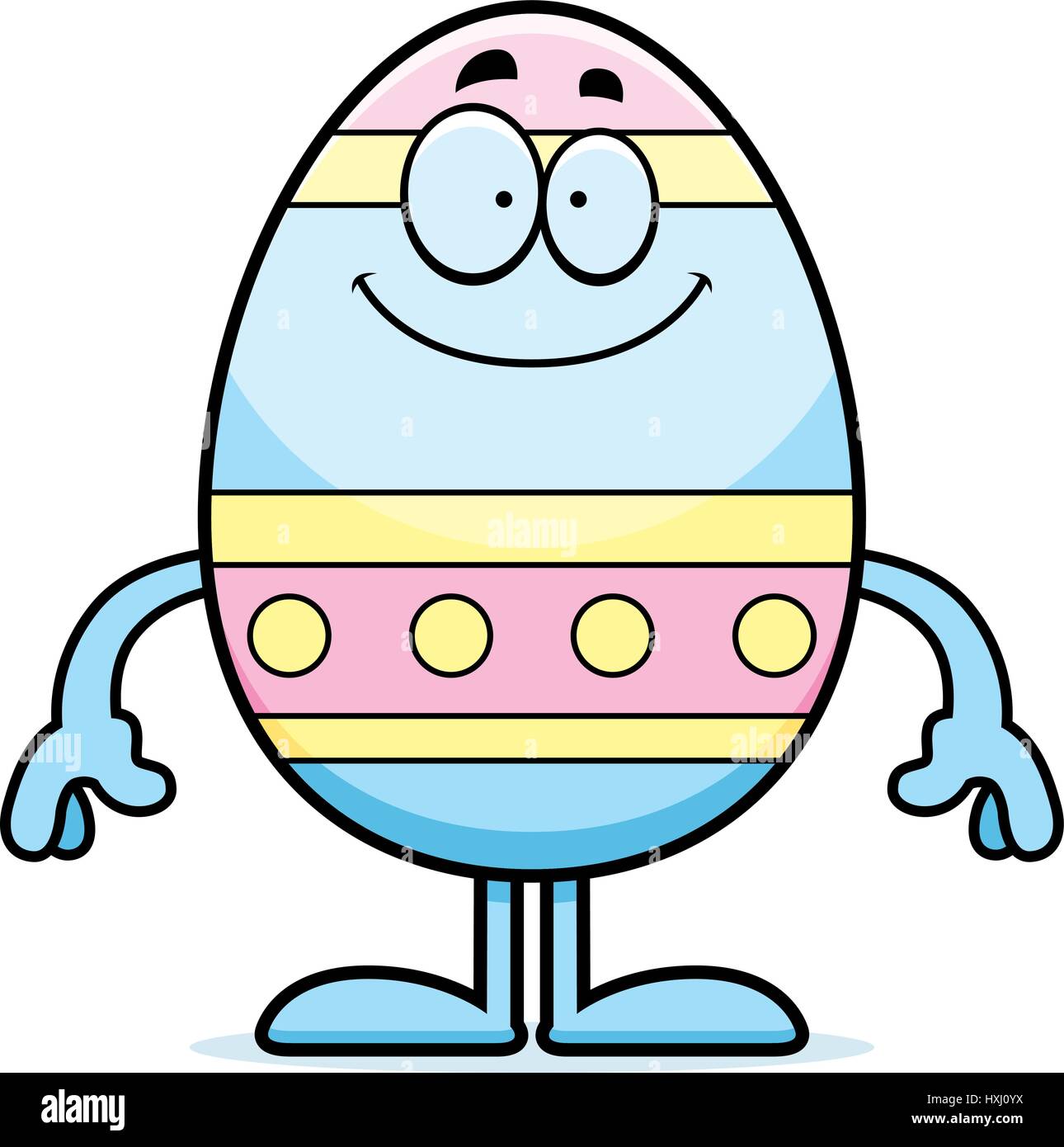 Single Easter Egg Cartoon
