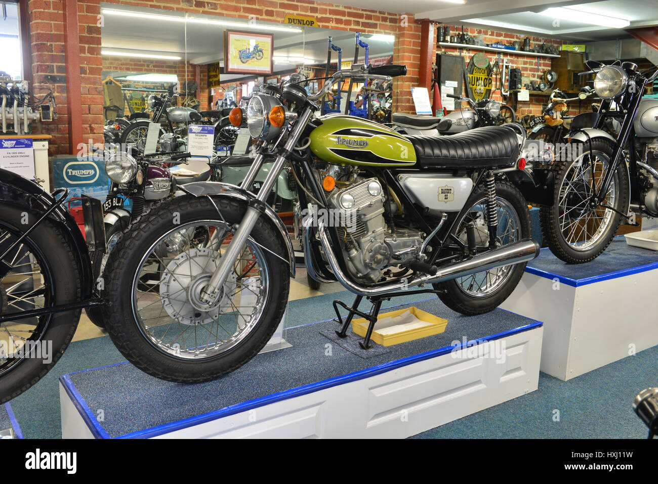A Triumph Bandit 350 motorcycle at a museum in the UK Stock Photo - Alamy
