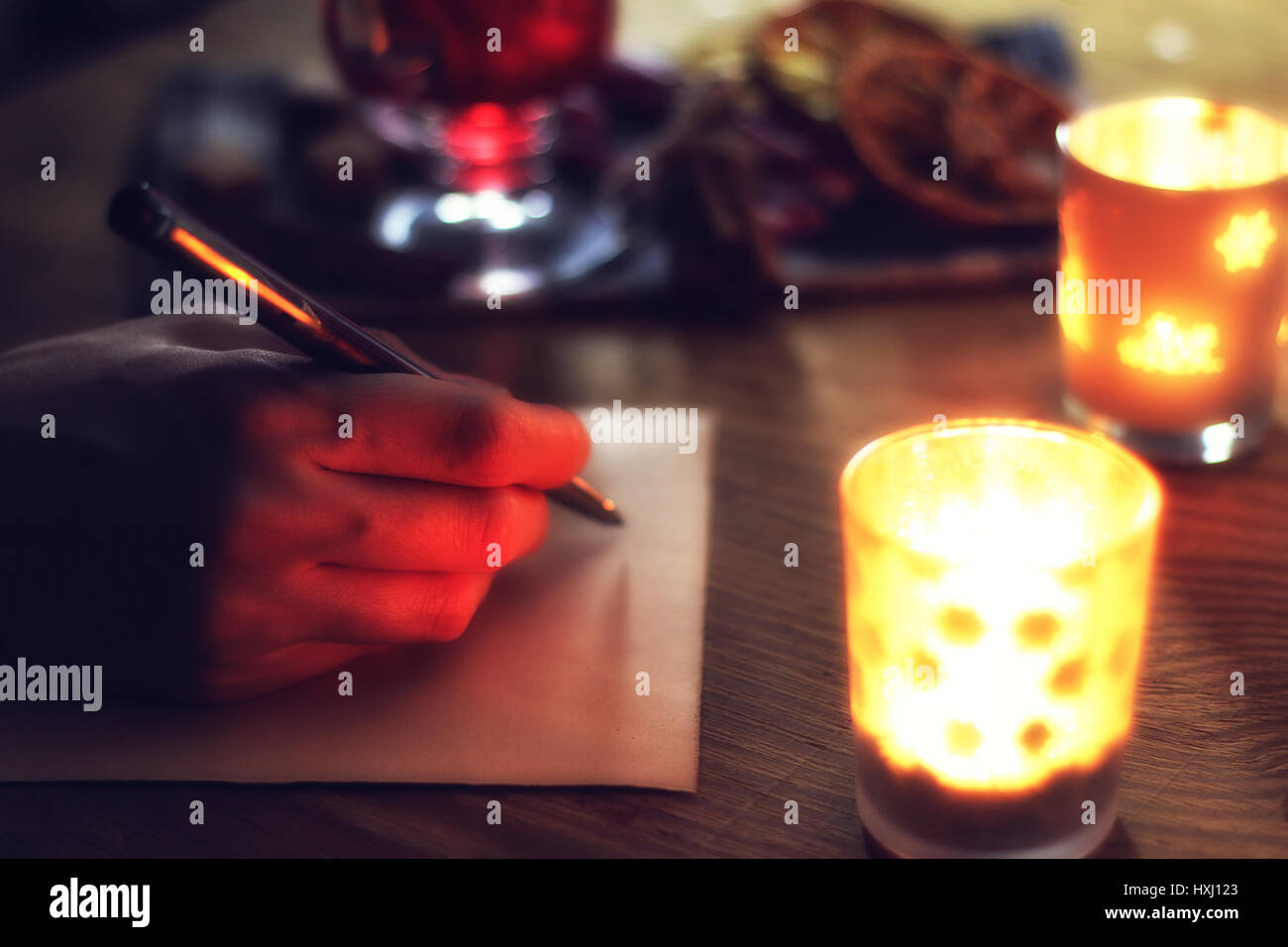 hand write wish year Stock Photo - Alamy