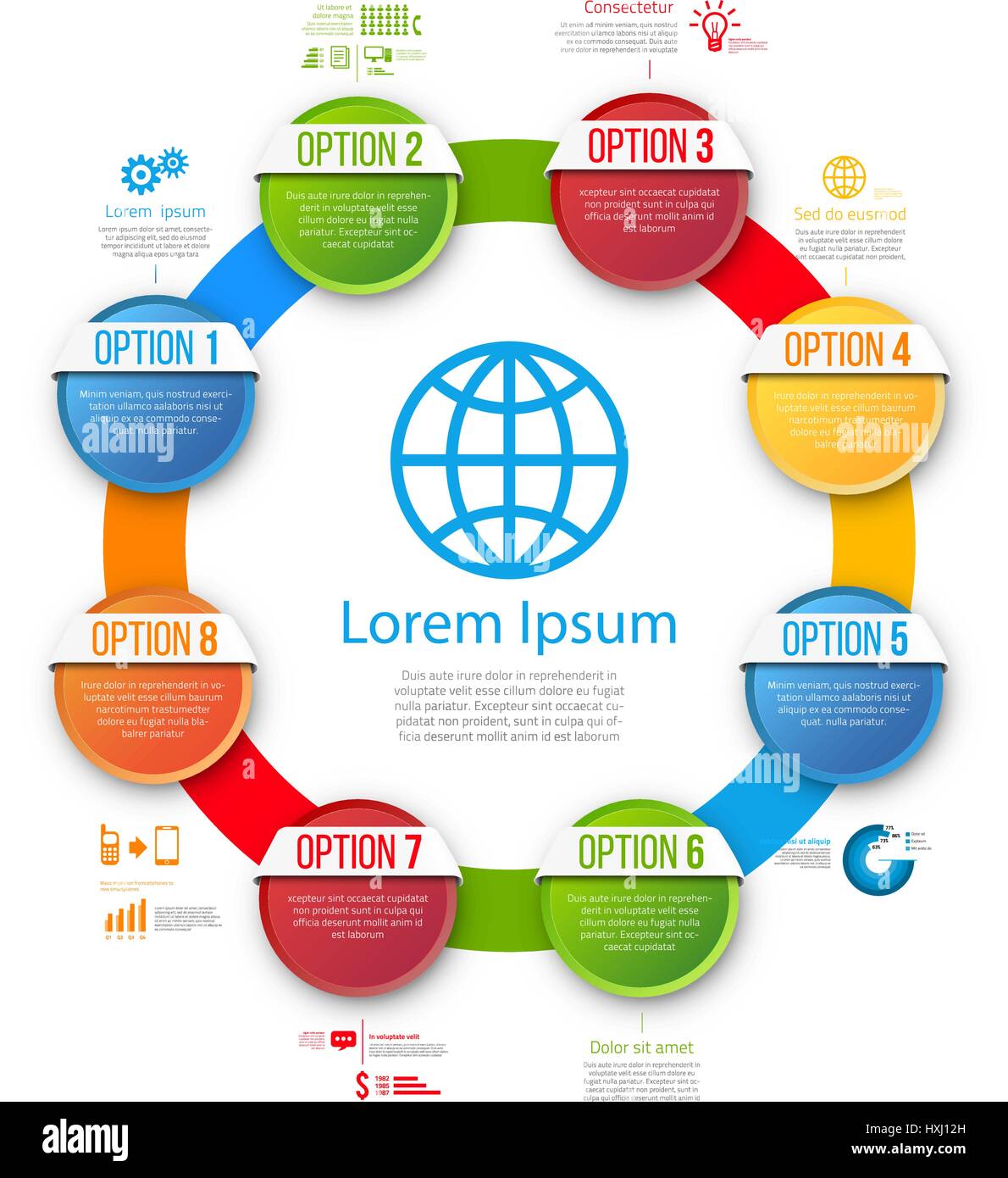 Infographics template options circle Cut Out Stock Images & Pictures ...