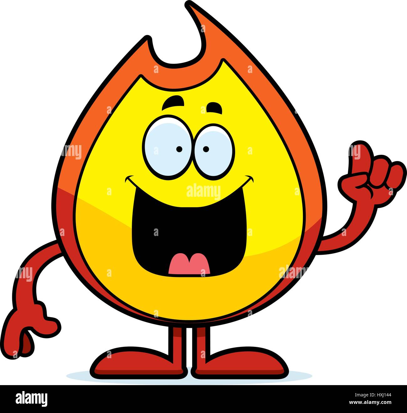 A cartoon illustration of a fire with an idea Stock Vector Image & Art ...