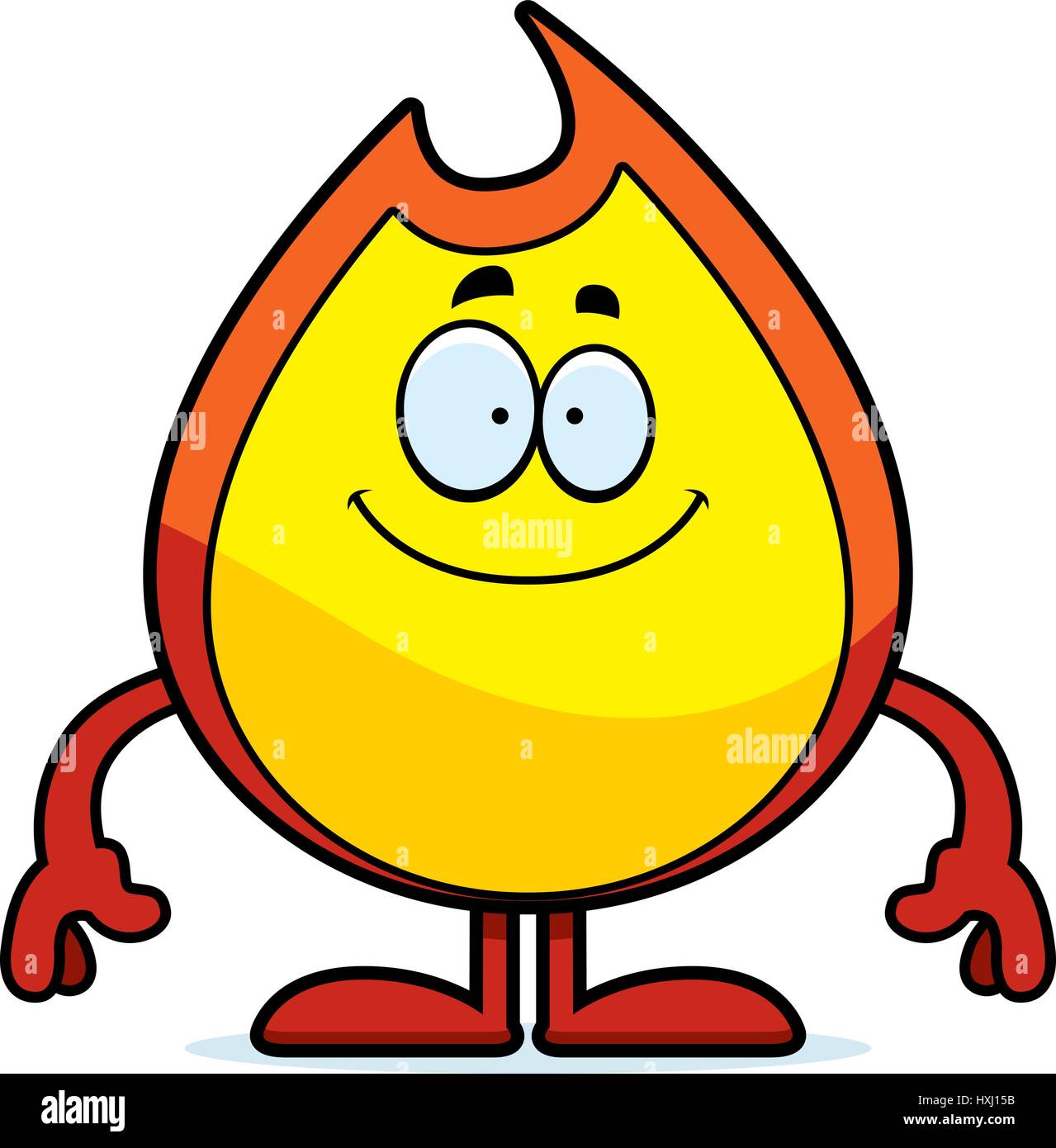 A cartoon illustration of a fire looking happy Stock Vector Image & Art ...