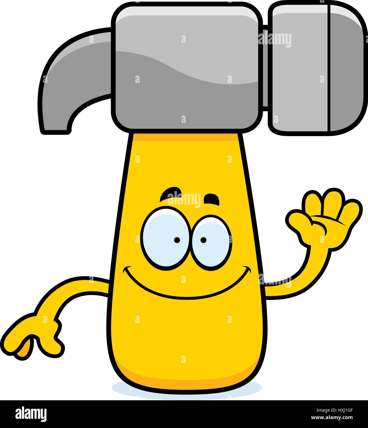 A cartoon illustration of a hammer waving Stock Vector Image & Art - Alamy