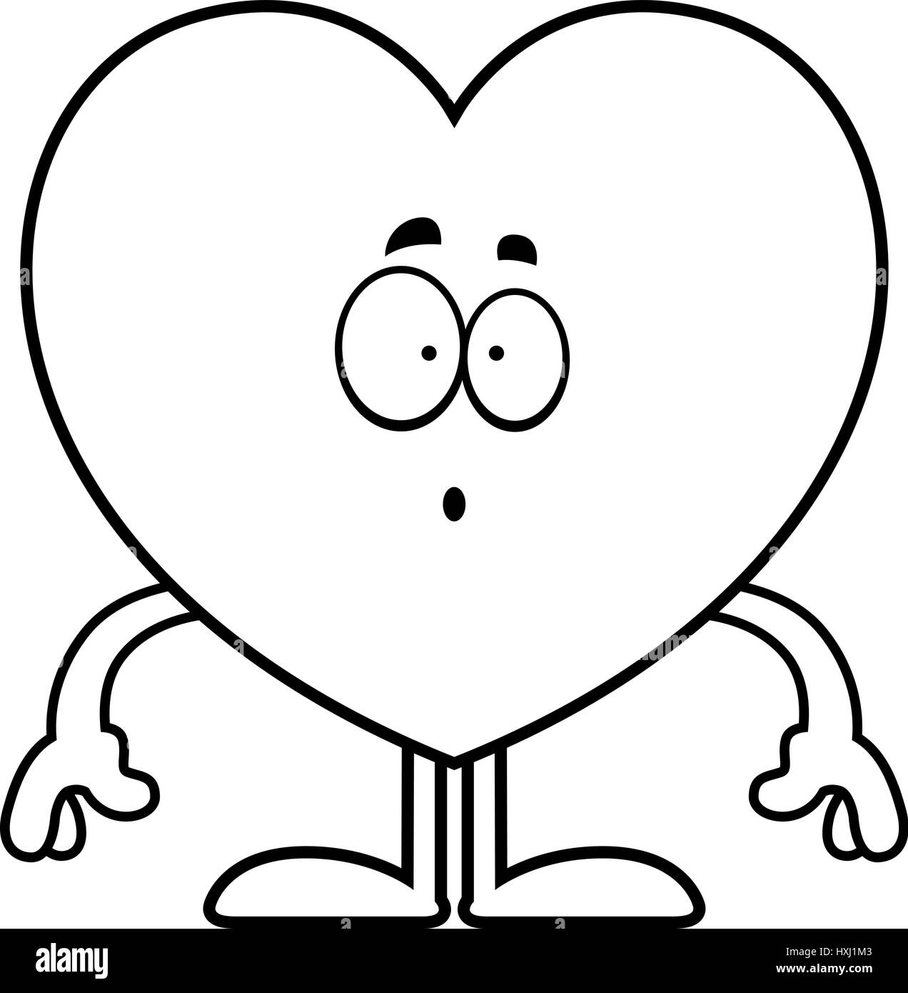 Cartoon heart is shocked Stock Vector Images - Alamy