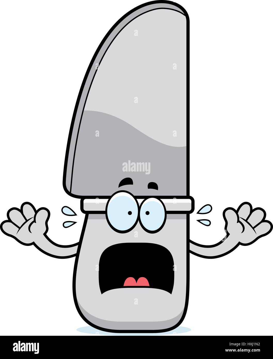 Cartoon frightened knife Stock Vector Images - Alamy