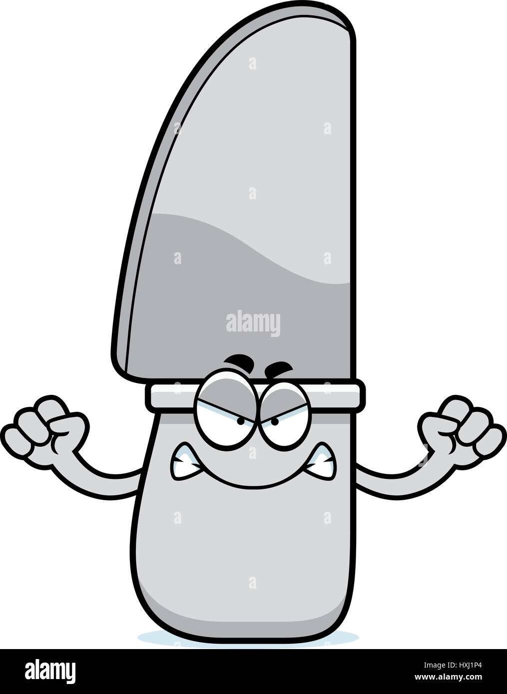 A cartoon illustration of a knife looking angry Stock Vector Image ...