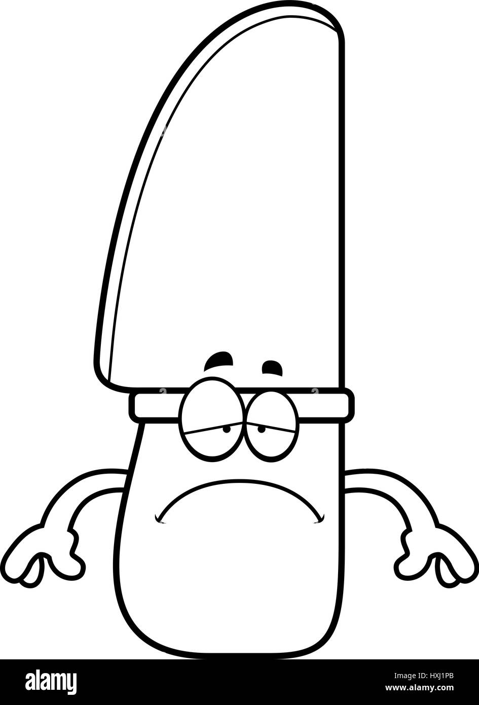 A cartoon illustration of a knife looking sad Stock Vector Image & Art ...