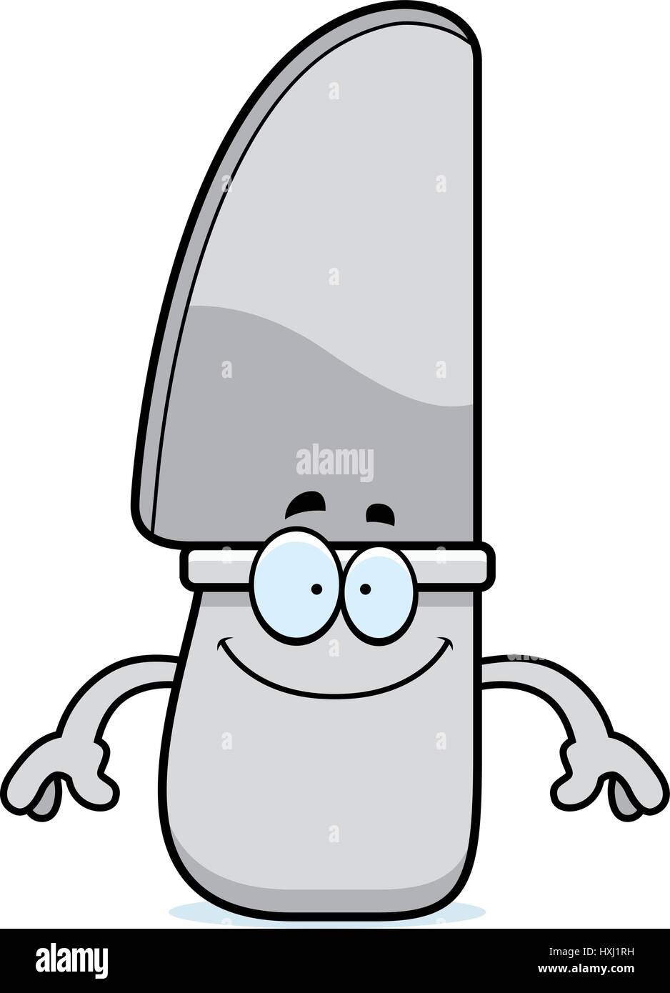 A cartoon illustration of a knife looking happy Stock Vector Image ...
