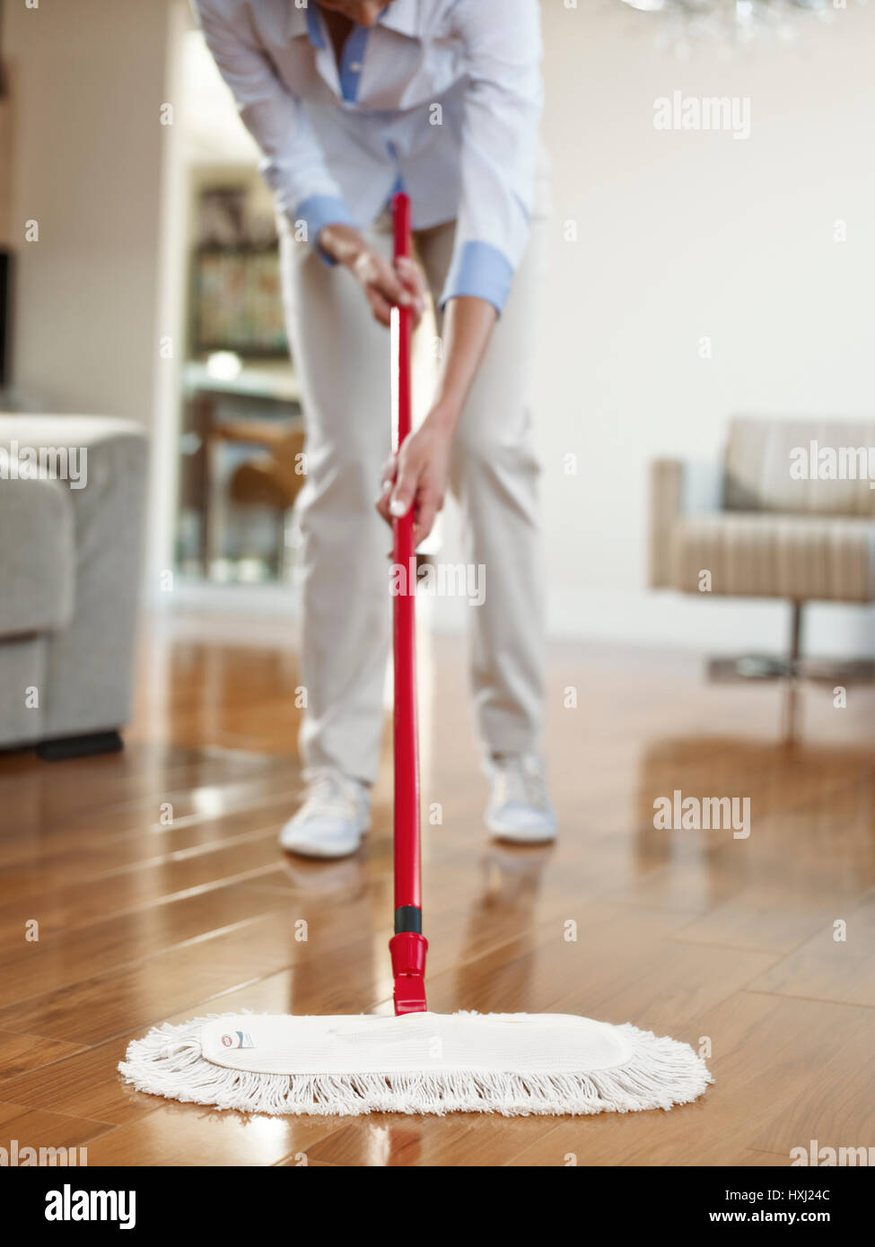Cleaning the floor Stock Photo - Alamy