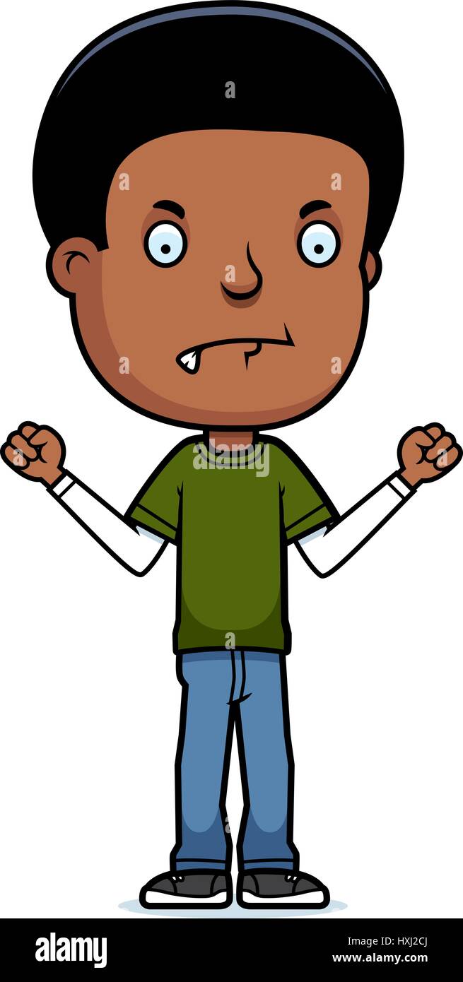 A cartoon illustration of a teenage boy looking mad Stock Vector Image ...