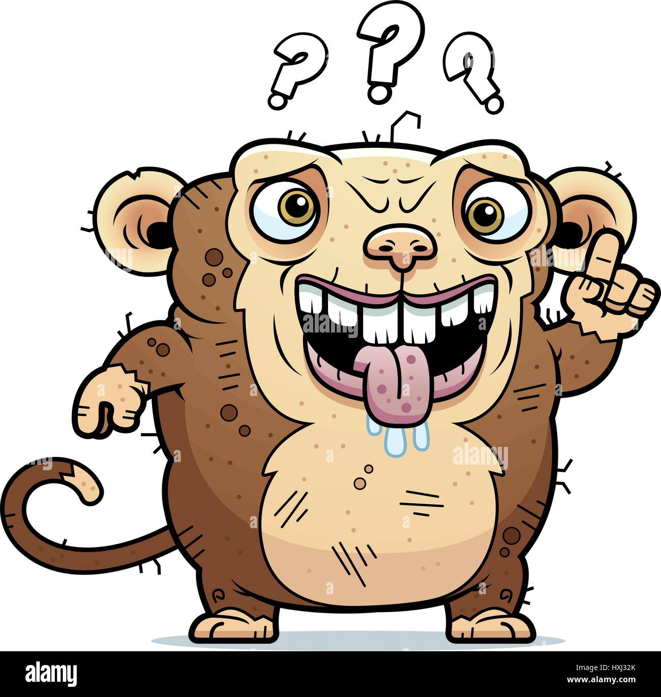 Confused Monkey Cartoon