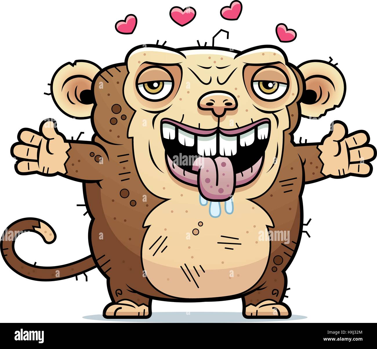 Monkey hug Stock Vector Images - Alamy