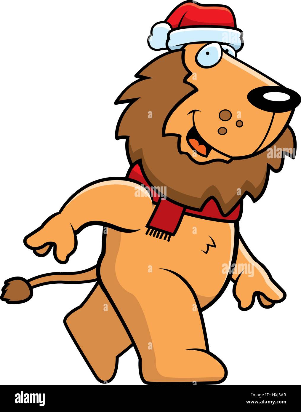 Christmas lion illustration hi-res stock photography and images - Alamy