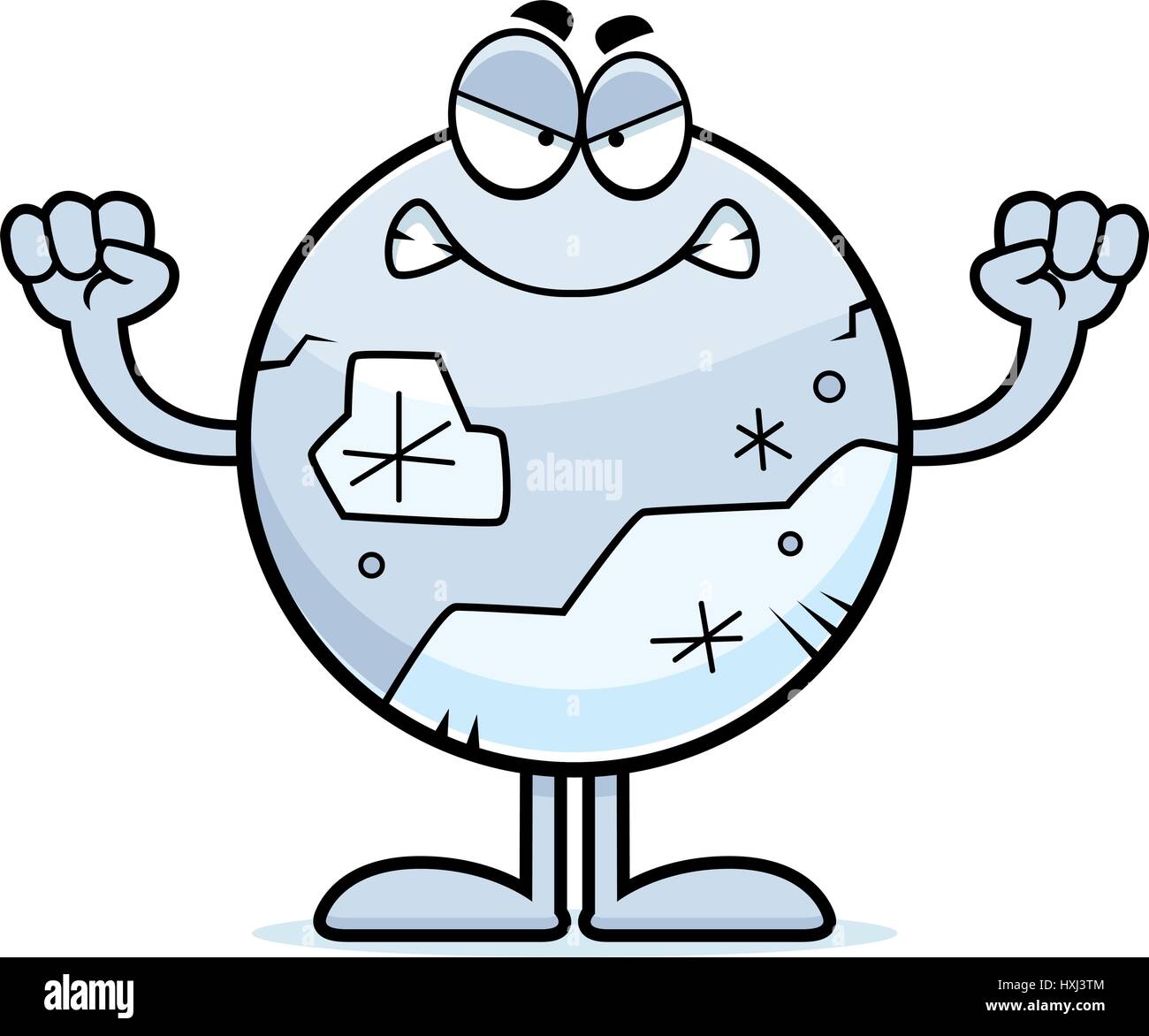 A cartoon illustration of Pluto looking angry Stock Vector Image & Art ...
