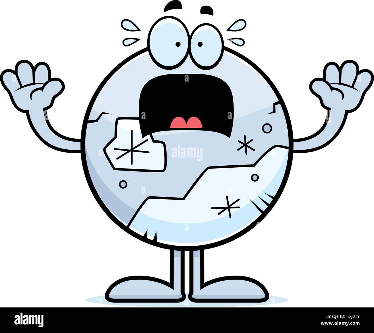 A cartoon illustration of Pluto looking scared Stock Vector Image & Art ...