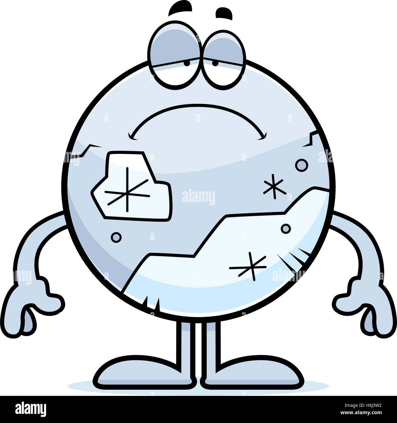 A cartoon illustration of Pluto looking sad Stock Vector Image & Art ...