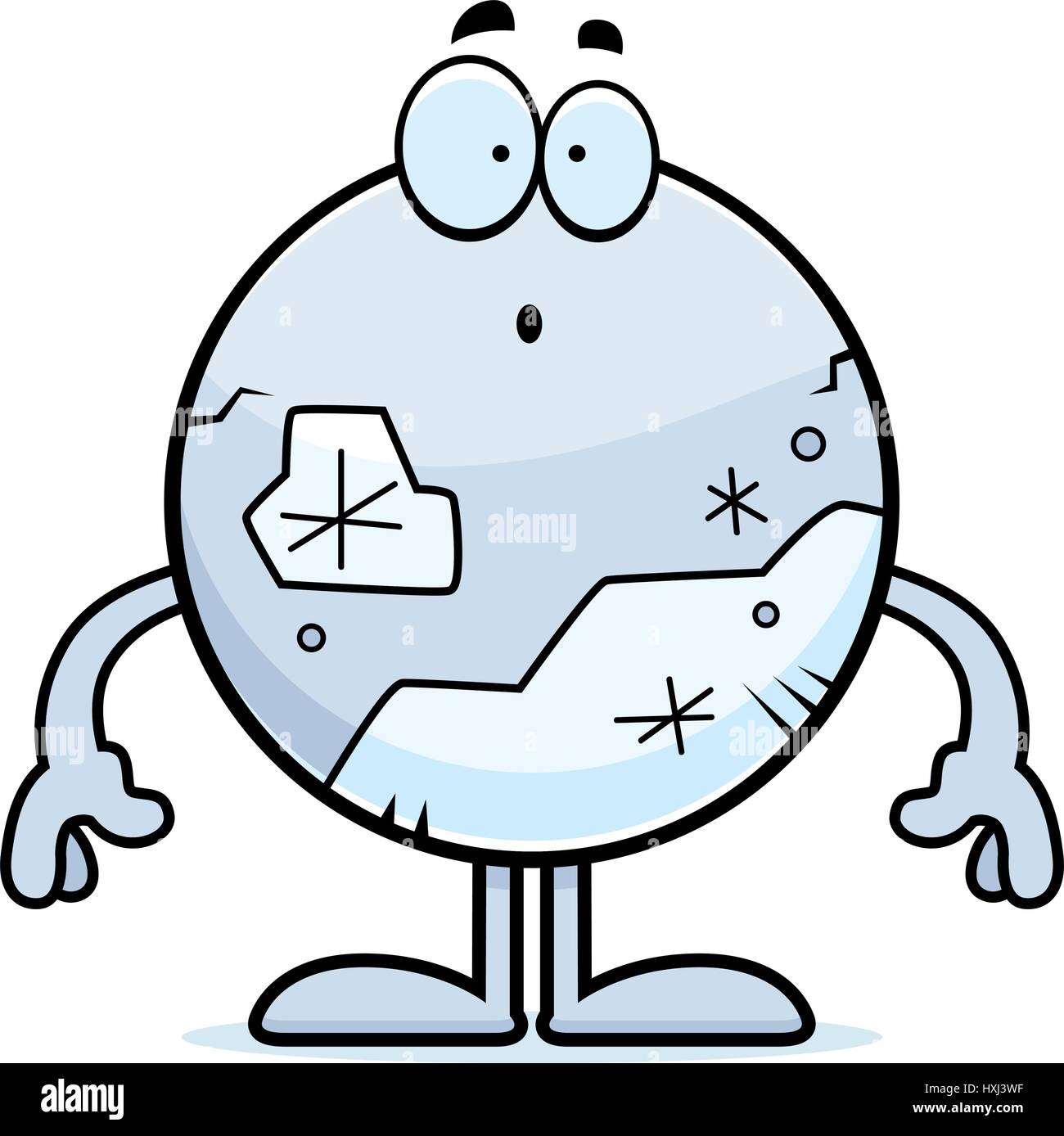 A cartoon illustration of Pluto looking surprised Stock Vector Image ...