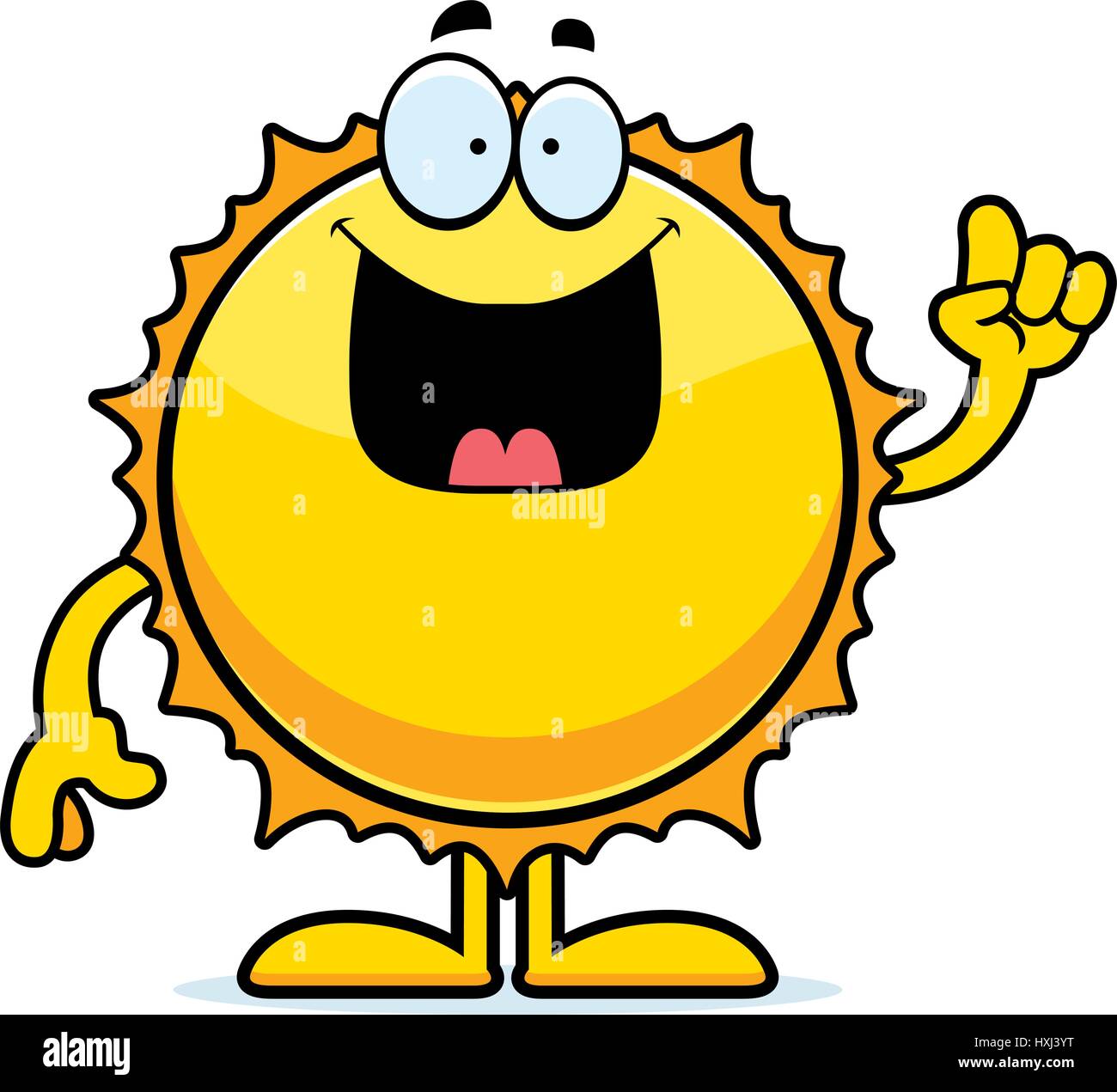 A cartoon illustration of the Sun with an idea Stock Vector Image & Art ...