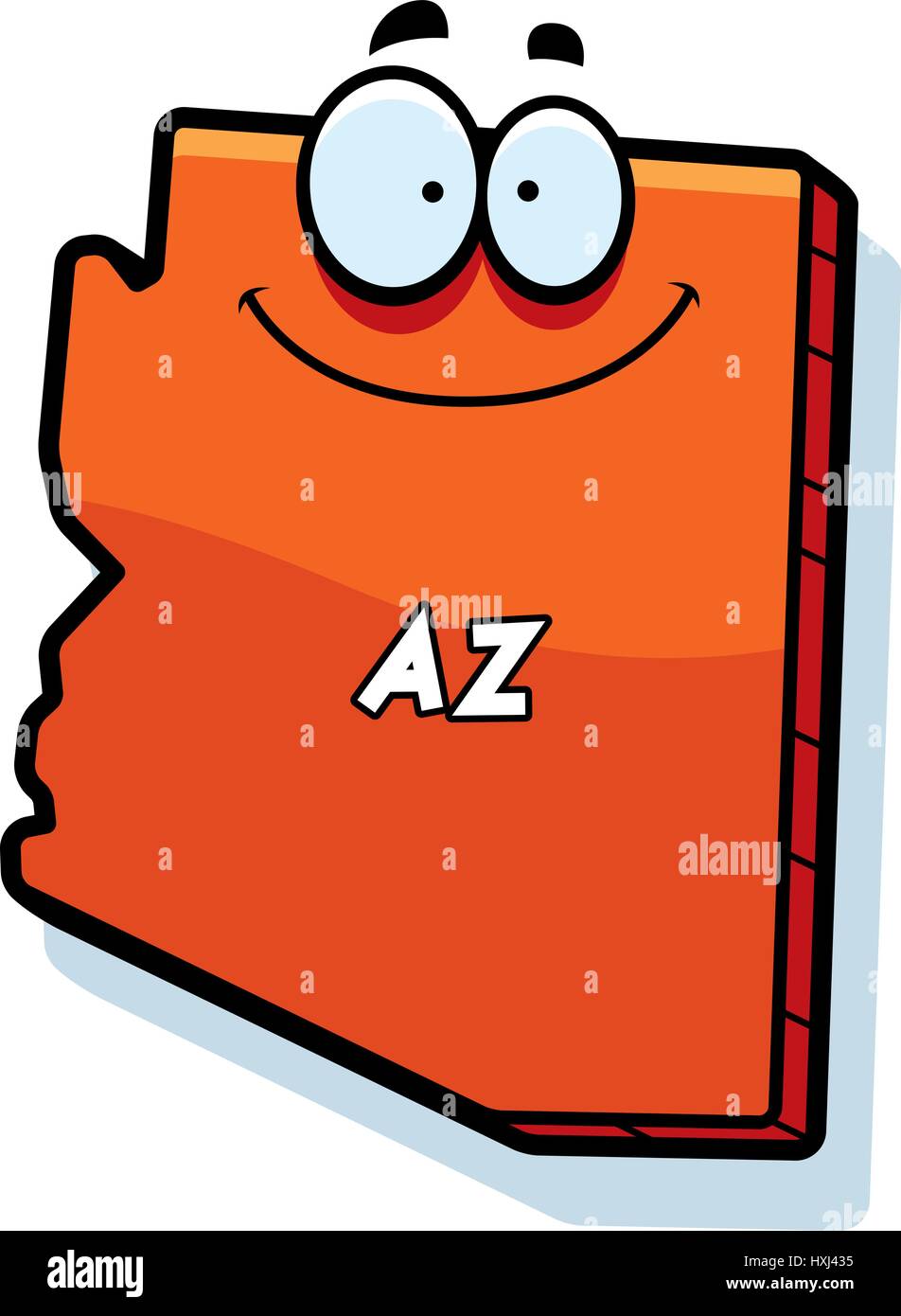A cartoon illustration of the state of Arizona smiling Stock Vector ...
