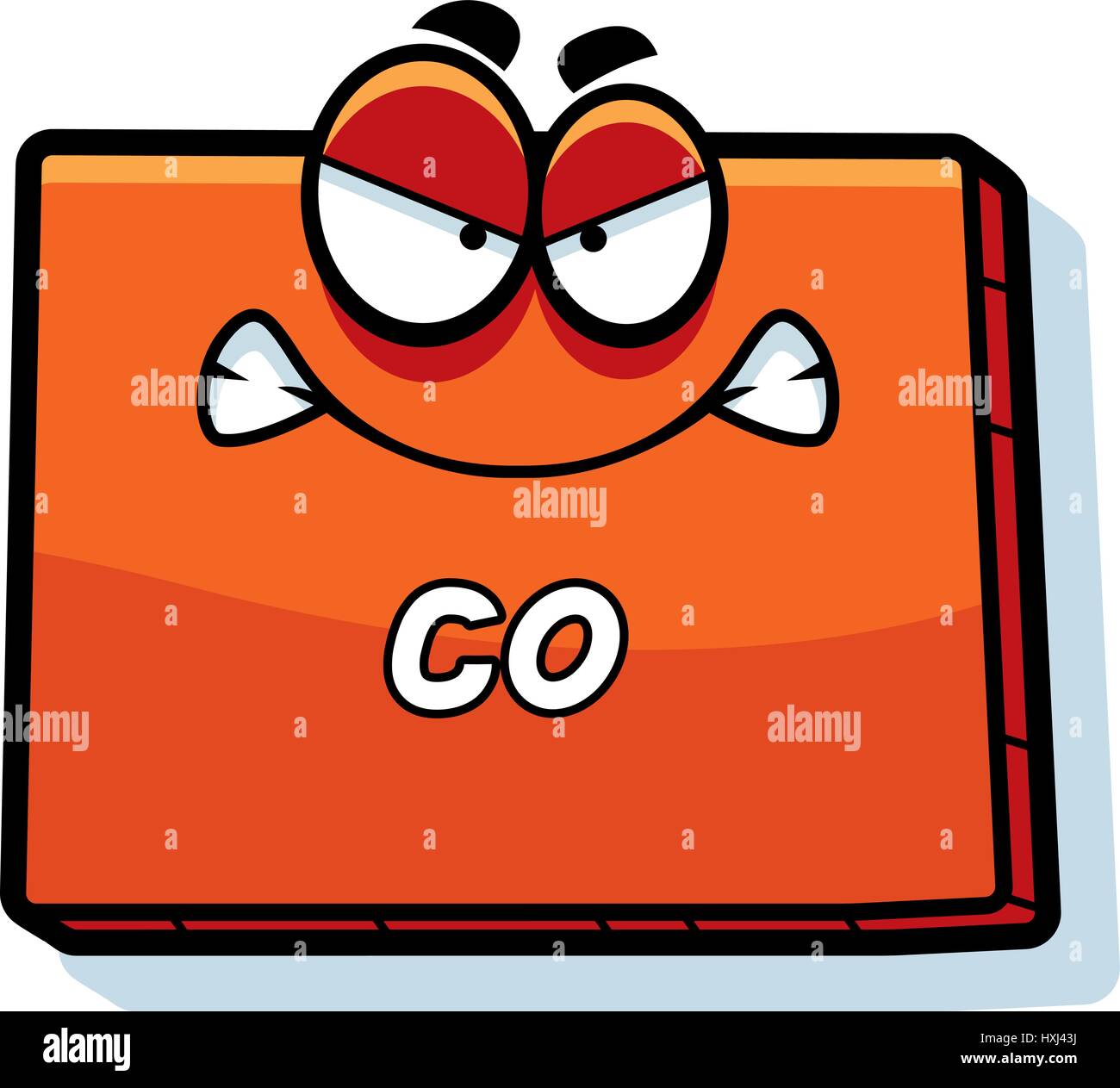 A cartoon illustration of the state of Colorado looking angry Stock ...