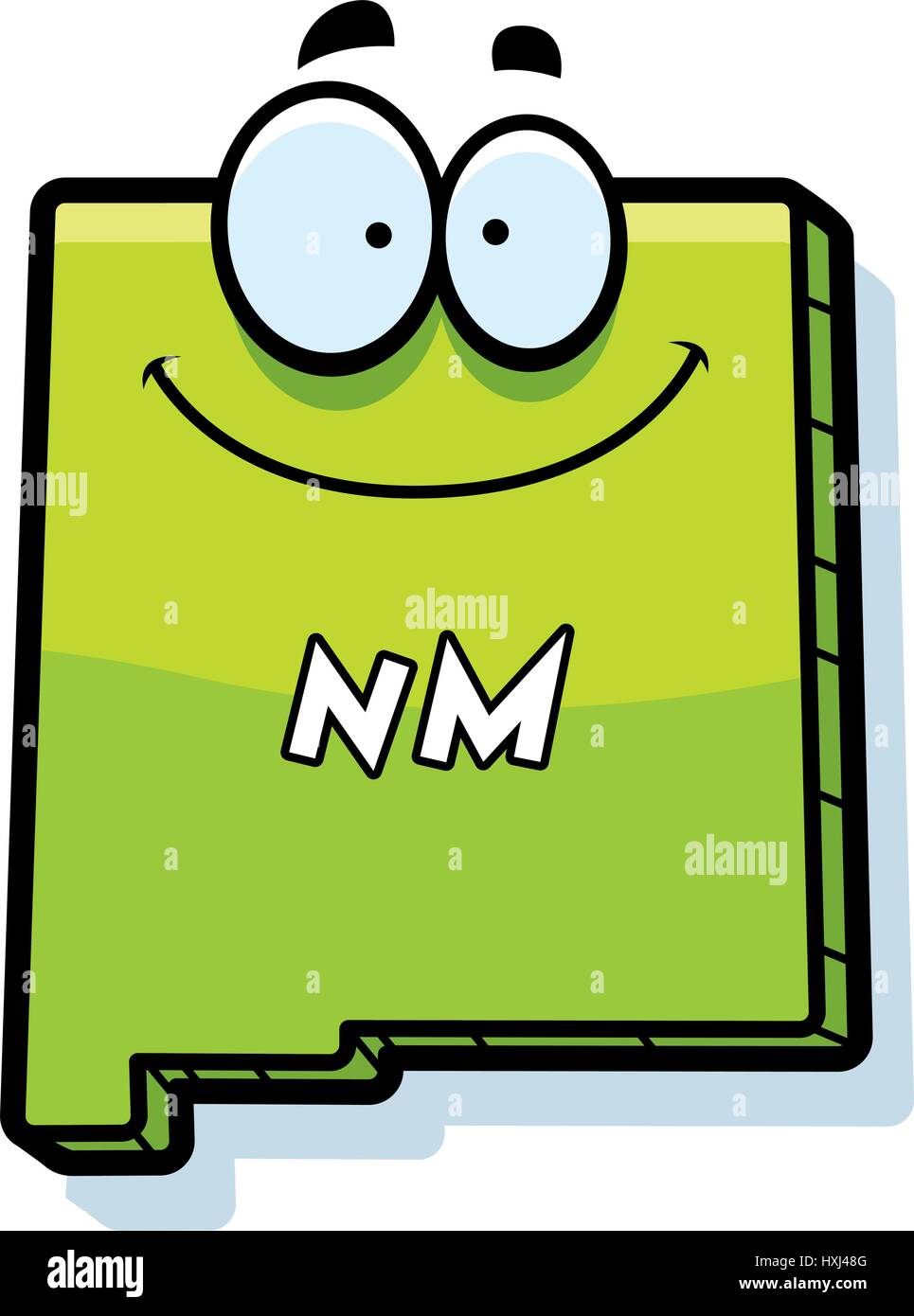A cartoon illustration of the state of New Mexico smiling Stock Vector ...