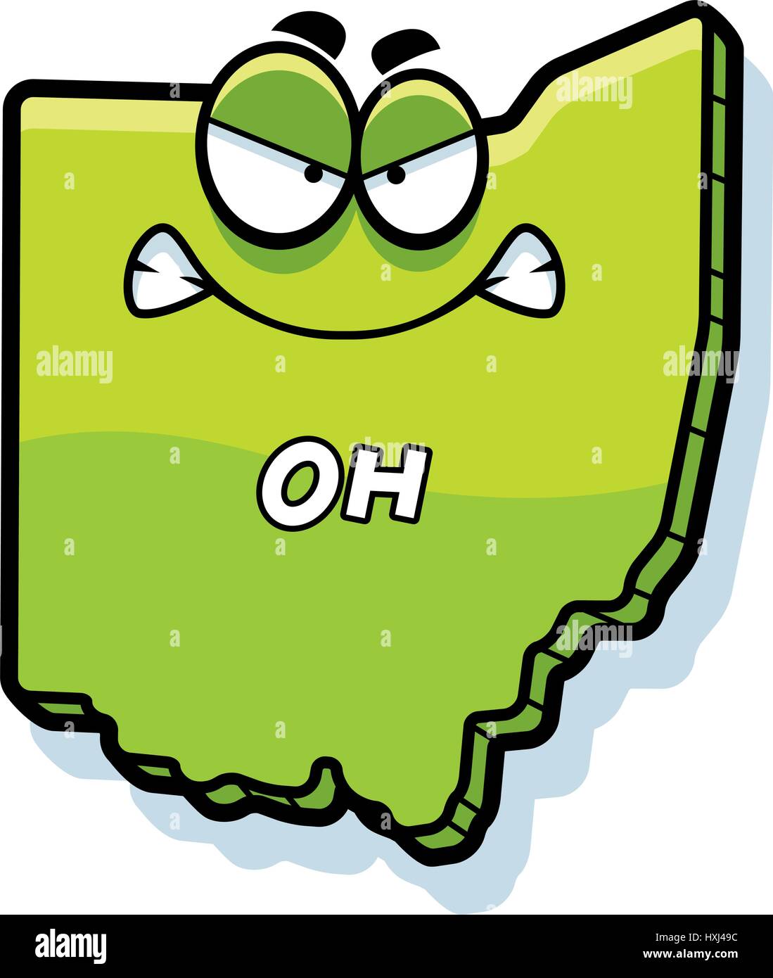 Cartoon illustration state ohio looking Stock Vector Images - Alamy