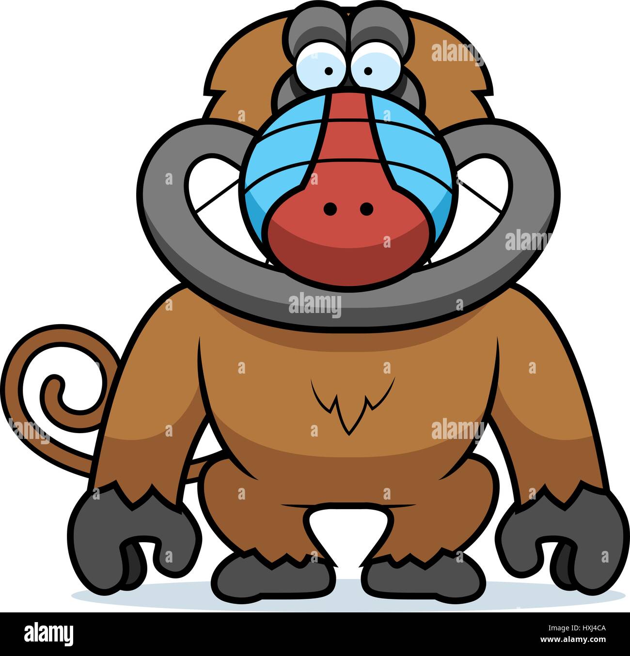A cartoon illustration of a baboon grinning Stock Vector Image & Art ...
