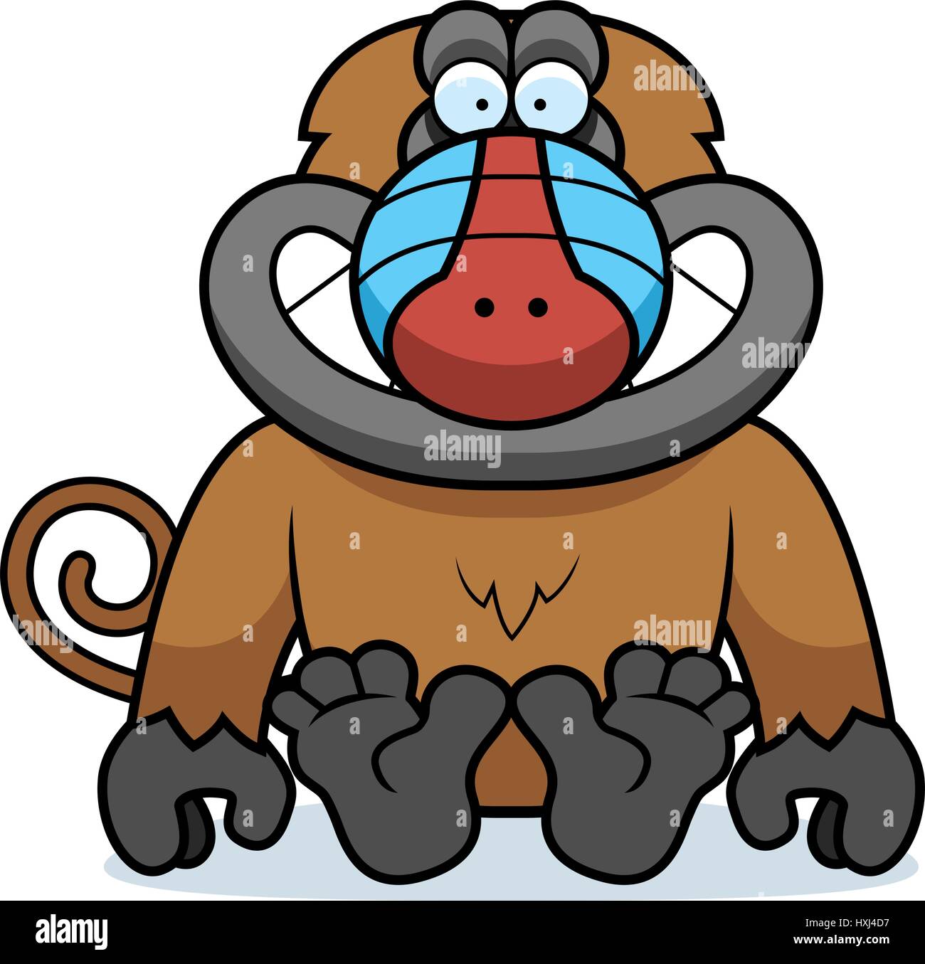 A cartoon illustration of a baboon sitting Stock Vector Image & Art - Alamy