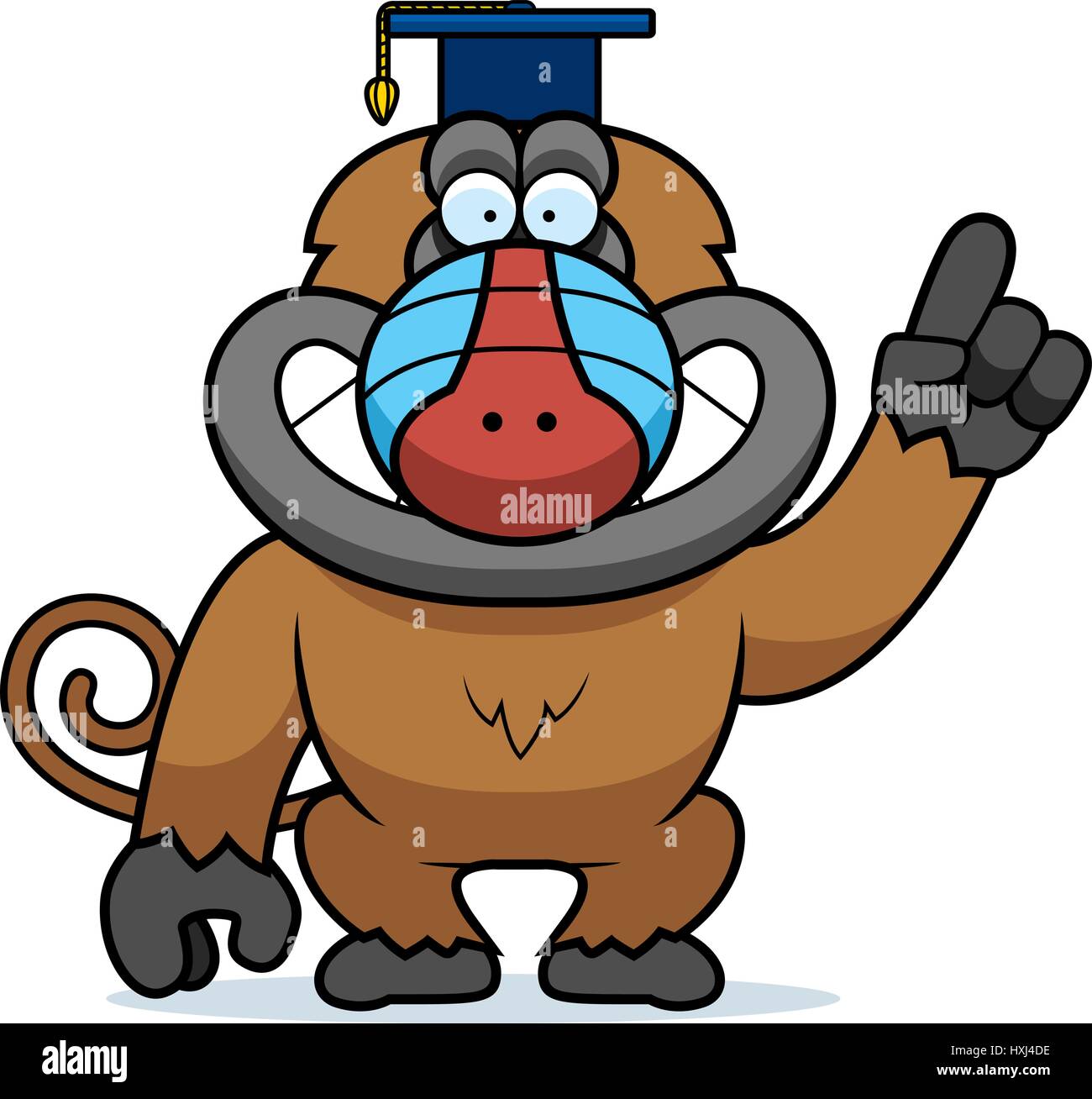 Cartoon teacher monkey smiling Stock Vector Images - Alamy