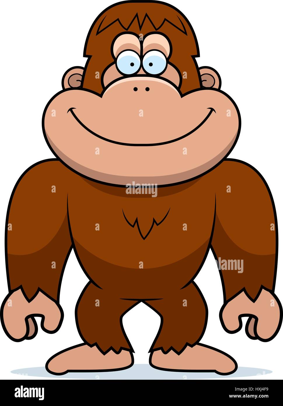 A cartoon illustration of a bigfoot smiling Stock Vector Image & Art ...