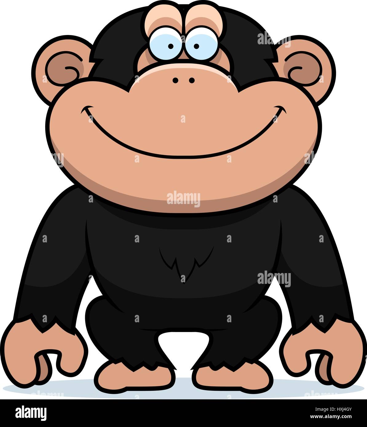 A cartoon illustration of a chimpanzee smiling Stock Vector Image & Art ...