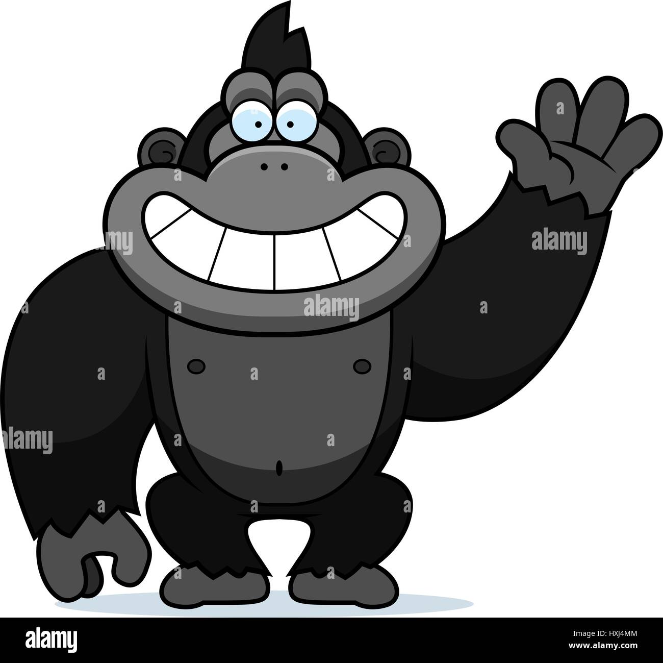A cartoon illustration of a gorilla waving Stock Vector Image & Art - Alamy