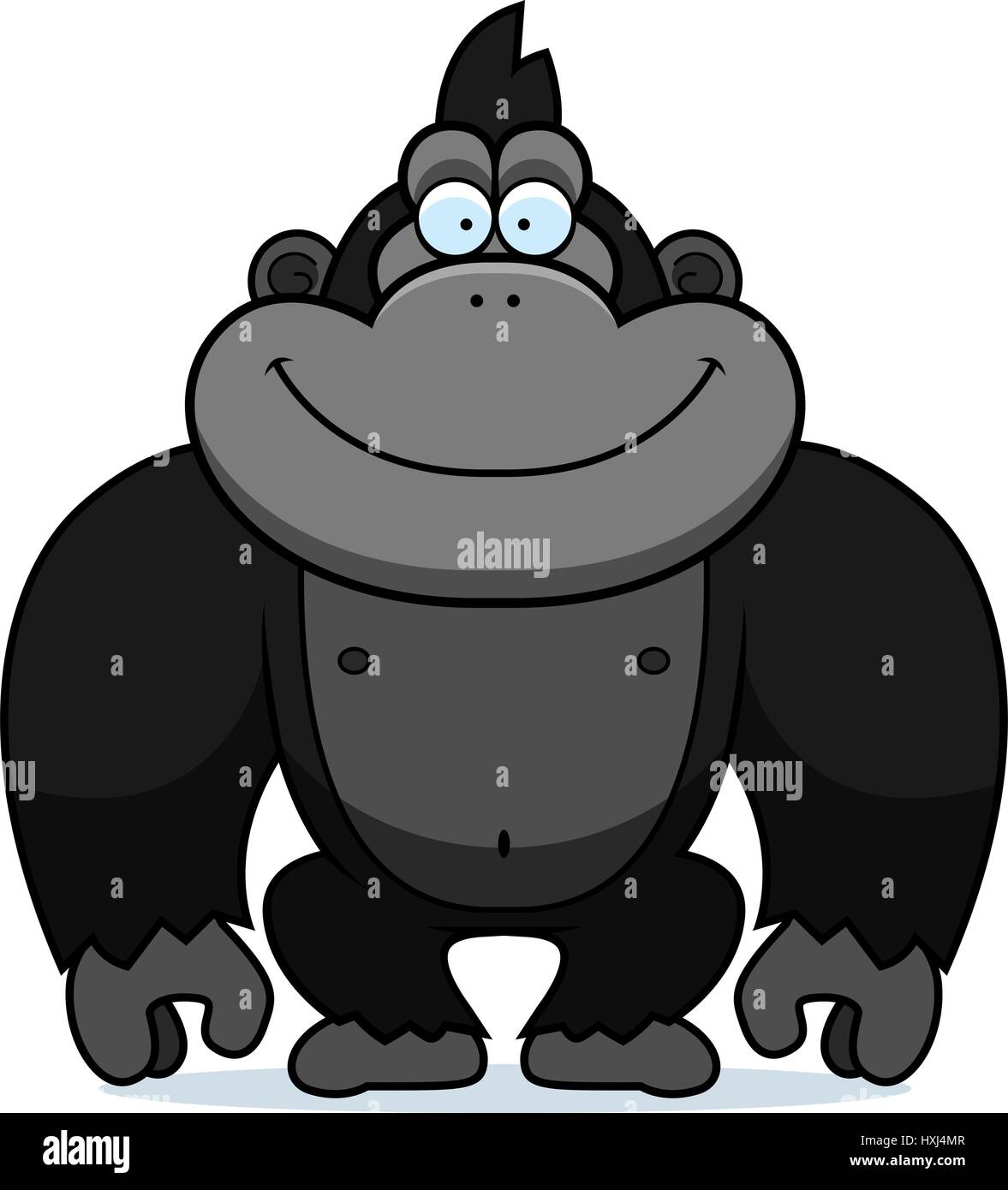 A cartoon illustration of a gorilla smiling Stock Vector Image & Art ...