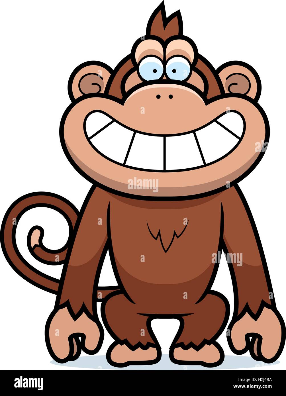 A cartoon illustration of a monkey grinning Stock Vector Image & Art ...