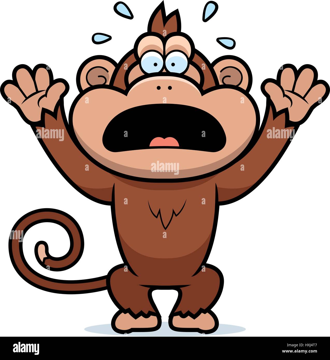 Scared monkey Stock Vector Images - Alamy
