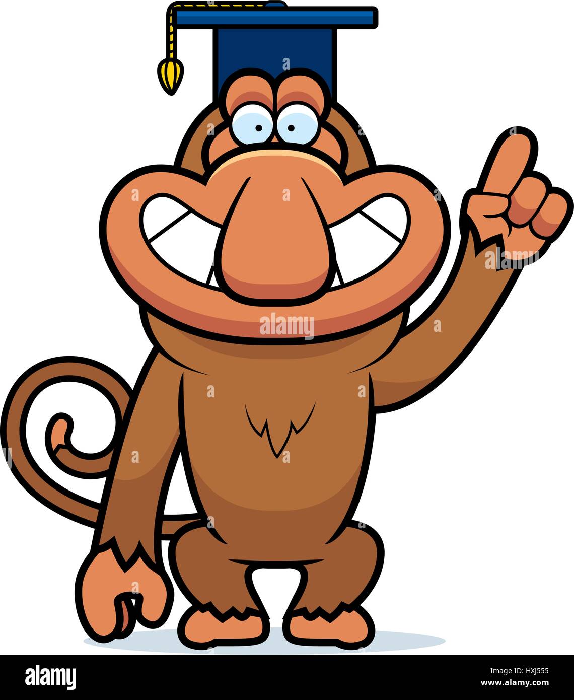 Cartoon teacher monkey smiling Stock Vector Images - Alamy
