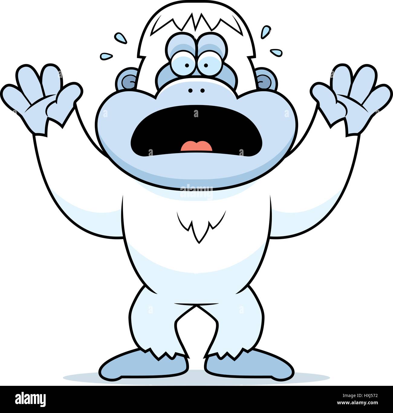 A cartoon illustration of a yeti panicking Stock Vector Image & Art - Alamy