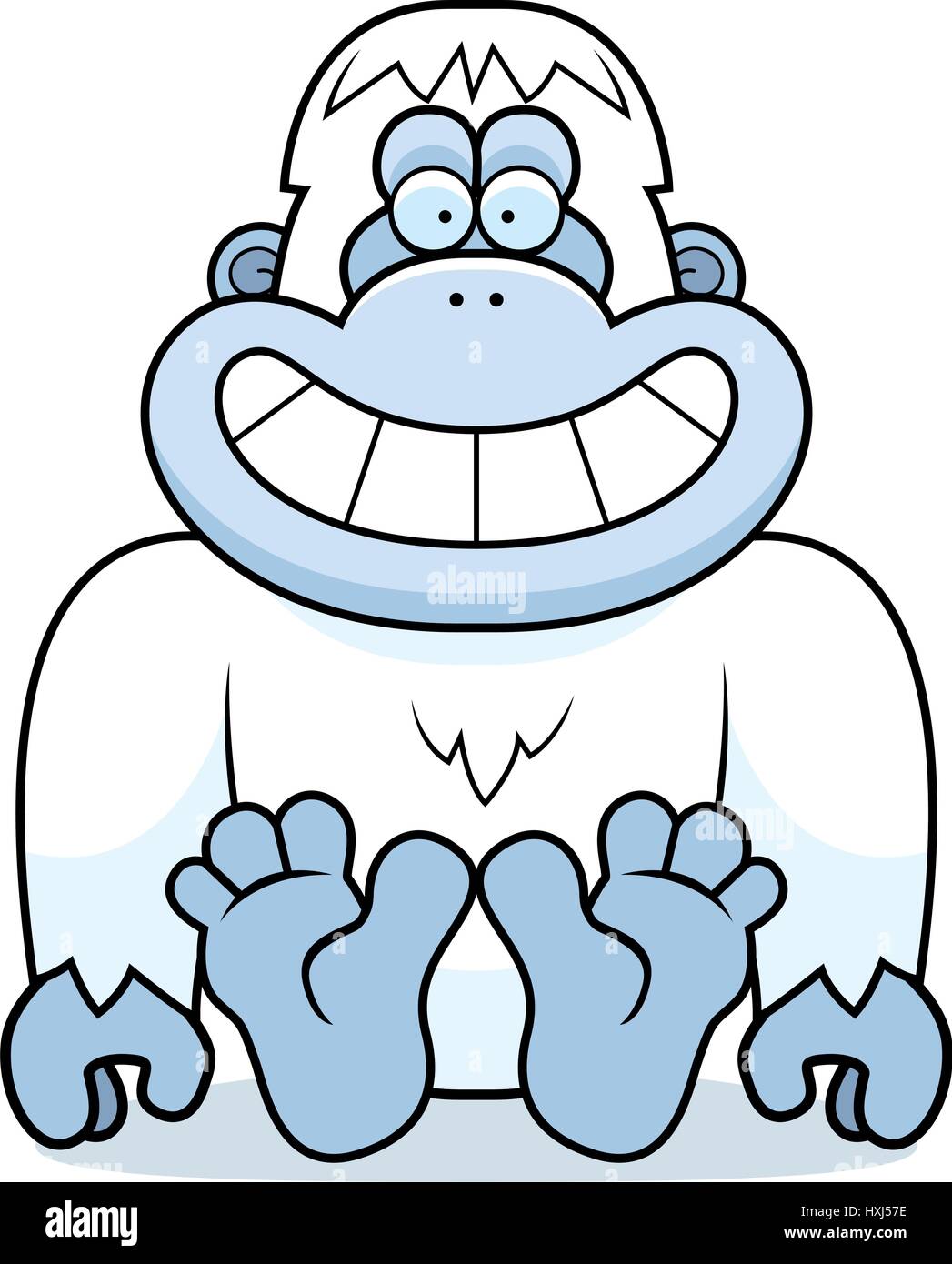 A cartoon illustration of a yeti sitting Stock Vector Image & Art - Alamy